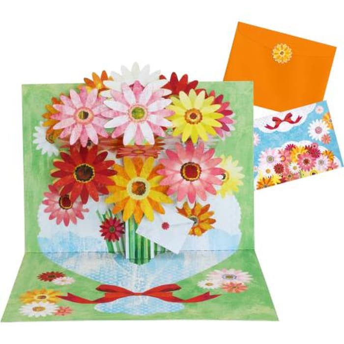 Jual DIY Papercraft Pop Up Card Bunga Gerbera | Shopee Indonesia