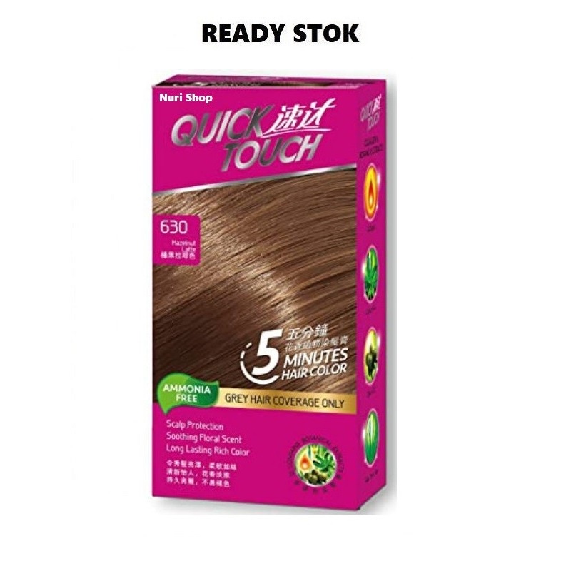 Jual Cat Rambut Uban Quick Touch 630 Hazelnut Latte 5 Minute Hair Color ...