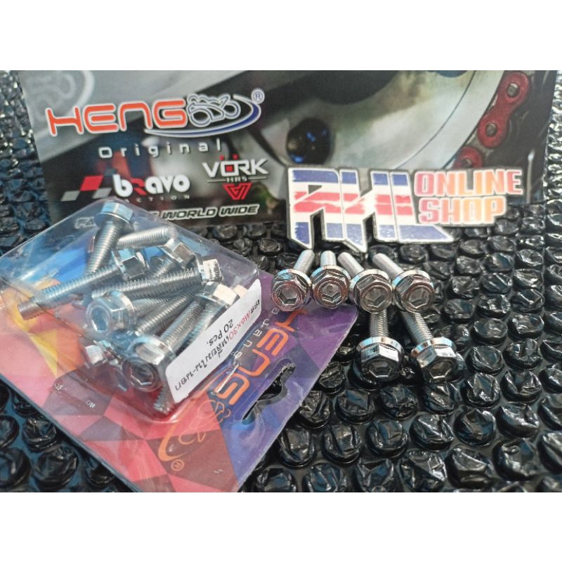 Jual baut 2 kunci drat 10 m6 x 3cm probolt stainless original heng | Shopee Indonesia