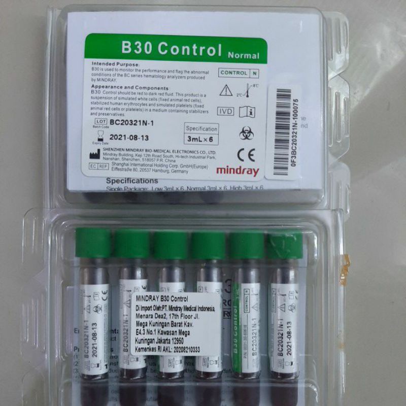 Jual kontrol darah B30 normal 3 diff mindray | Shopee Indonesia