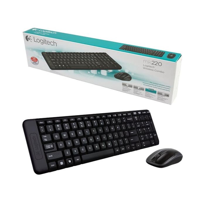 Jual Keyboard Mouse Wireless Logitech MK220 Combo Garansi Resmi ...