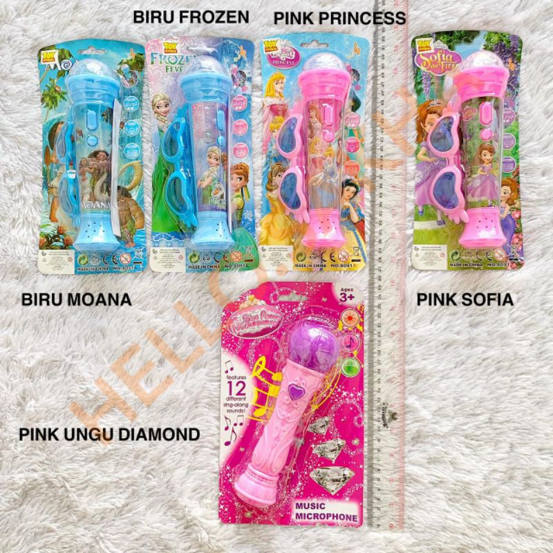 Jual MAINAN MUSIC MICROPHONE LCD DAN NON ADA KACAMATA / MIC LUCU PINK ...