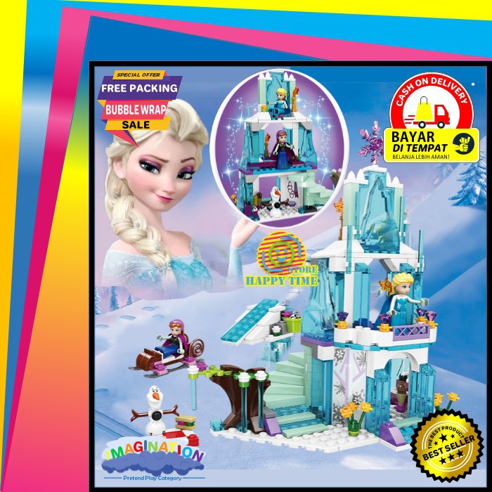Jual Puzzle Anak Balok Susun Mainan Frozen 2 Elsa Anna Bricks Mainan ...