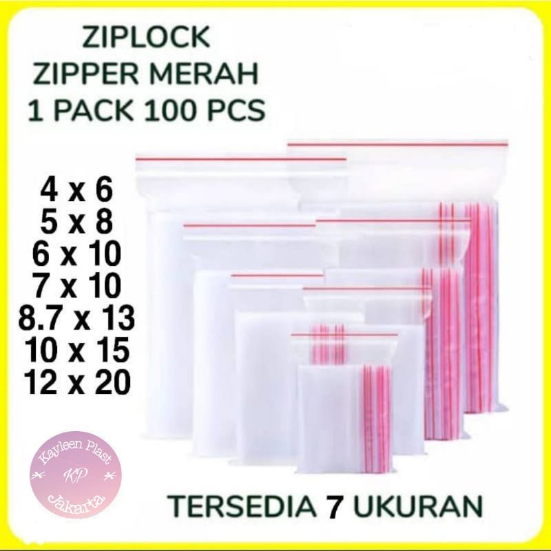 Jual Plastik Klip Ukuran Kecil 4x6 5x8 6x10 7x10 8.7x13 10x15 12x20 Isi ...