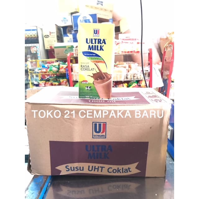 Jual Susu UHT ULTRA MILK COKLAT 1000ml 1 KARTON isi 12 PACK Cokelat ...