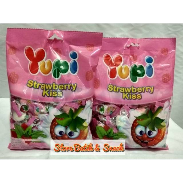 Jual Snack Yupi strawberry kiss /candy/permen manis | Shopee Indonesia