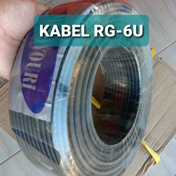 Jual KABEL ANTENA TV CABLE COAXIAL 5C PARABOLA KABEL RG 6U 100YARD/91METER | Shopee Indonesia