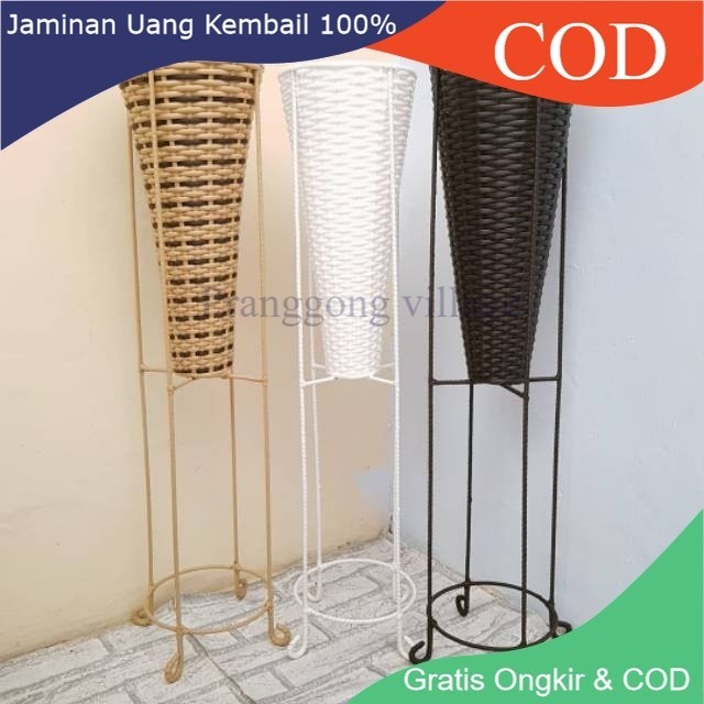 Jual READY!!! BESI 8MM STANDING POT TINGGI 80 CM DIAMETER 18CM RAK BESI ...