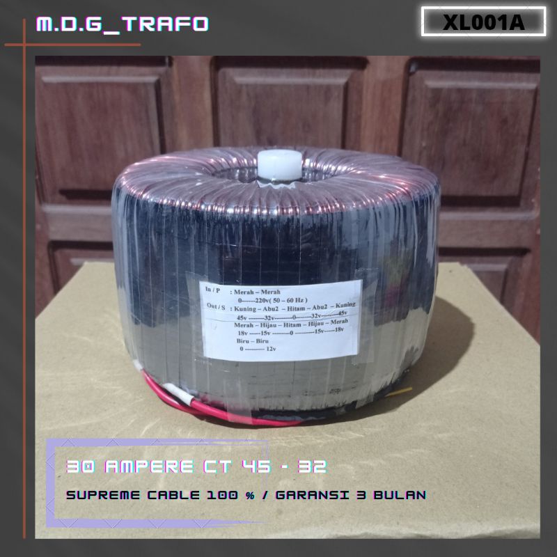 Jual trafo toroid donat 30A CT 45v - 32v murni spek 3 U | Shopee Indonesia