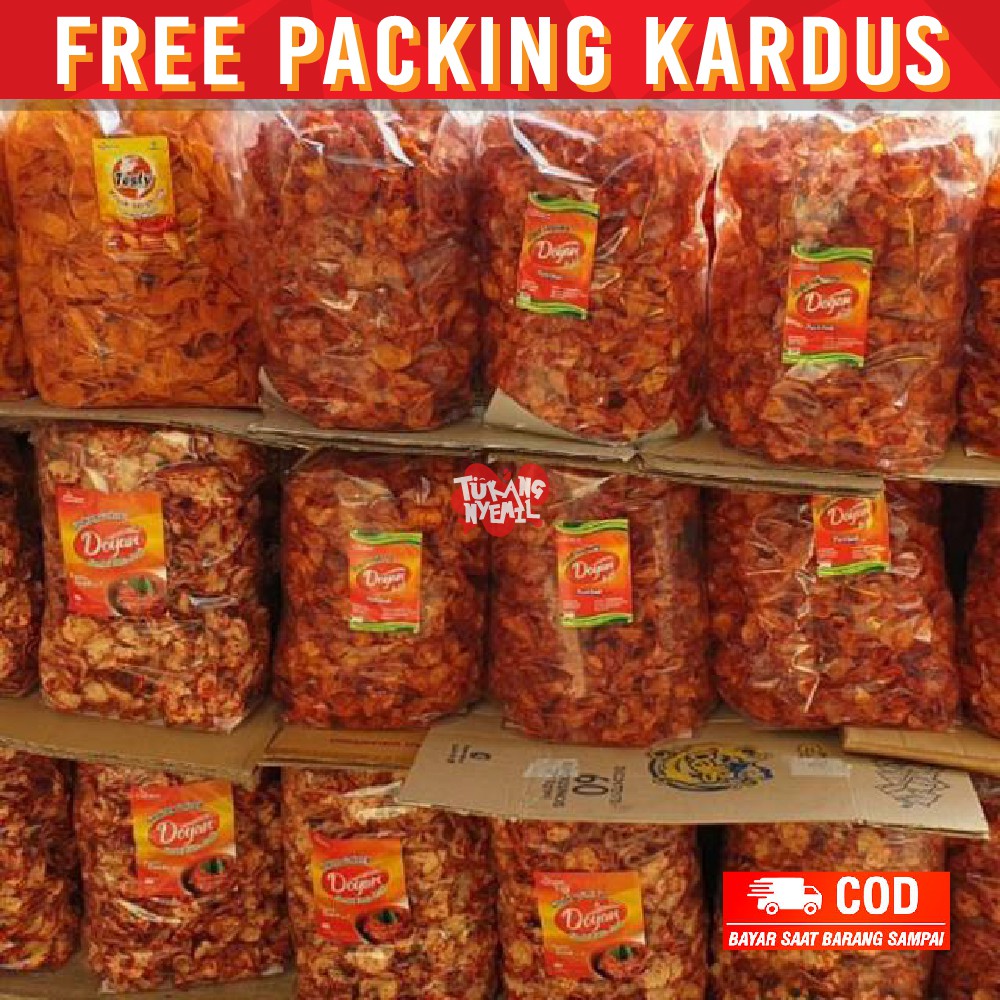 Jual snack kiloan Keripik kripik Singkong Balado sanjay pedas manis 250 ...