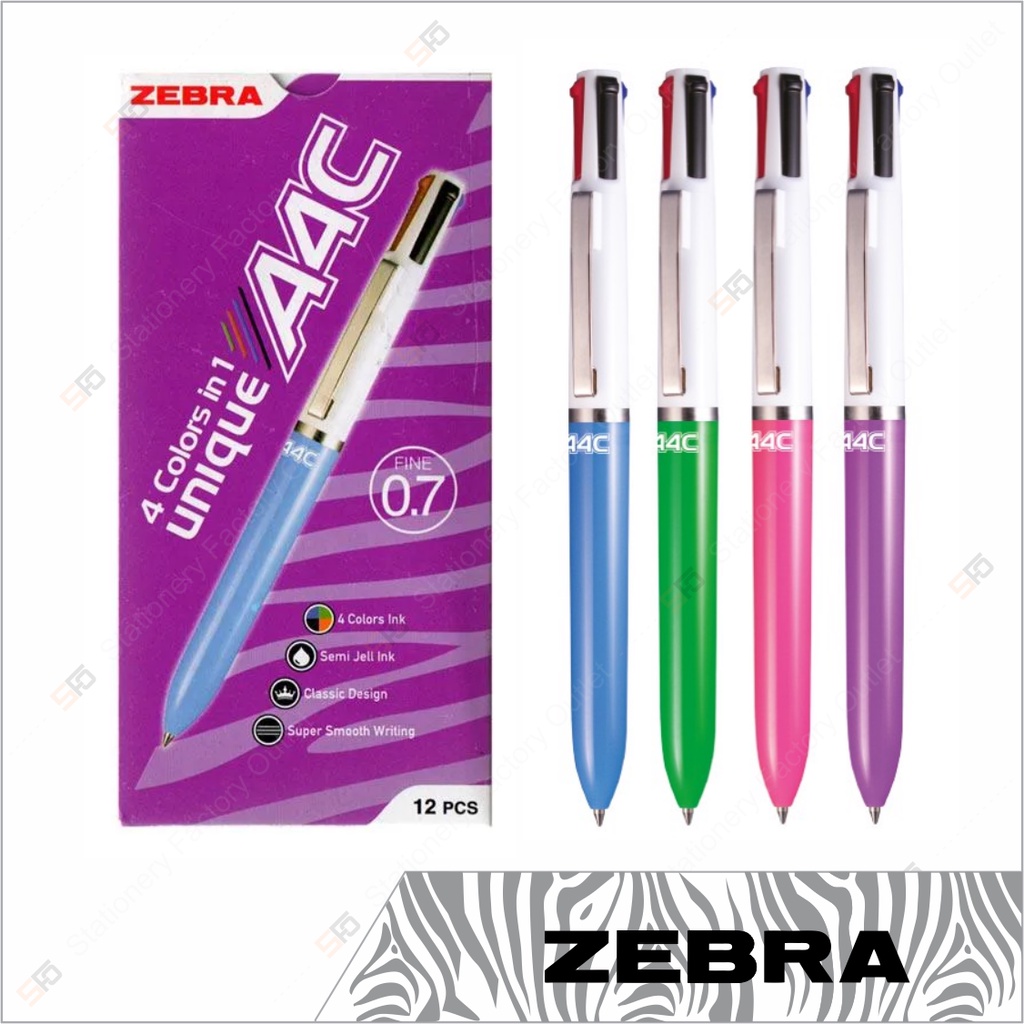 Jual Pen Zebra 4 Warna A4C - Pulpen Warna Warni | Shopee Indonesia