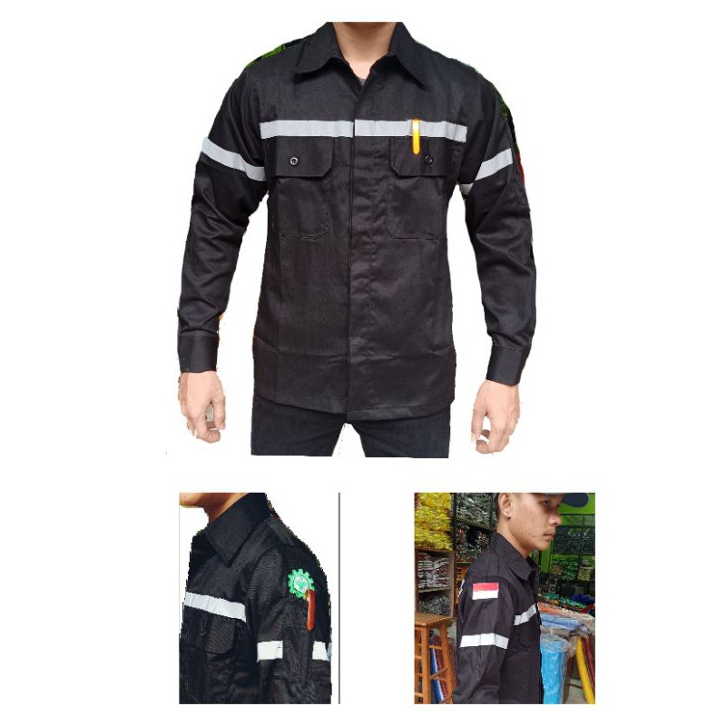 Jual Baju safety baju kerja lapangan seragam pabrik kantor bengkel ...