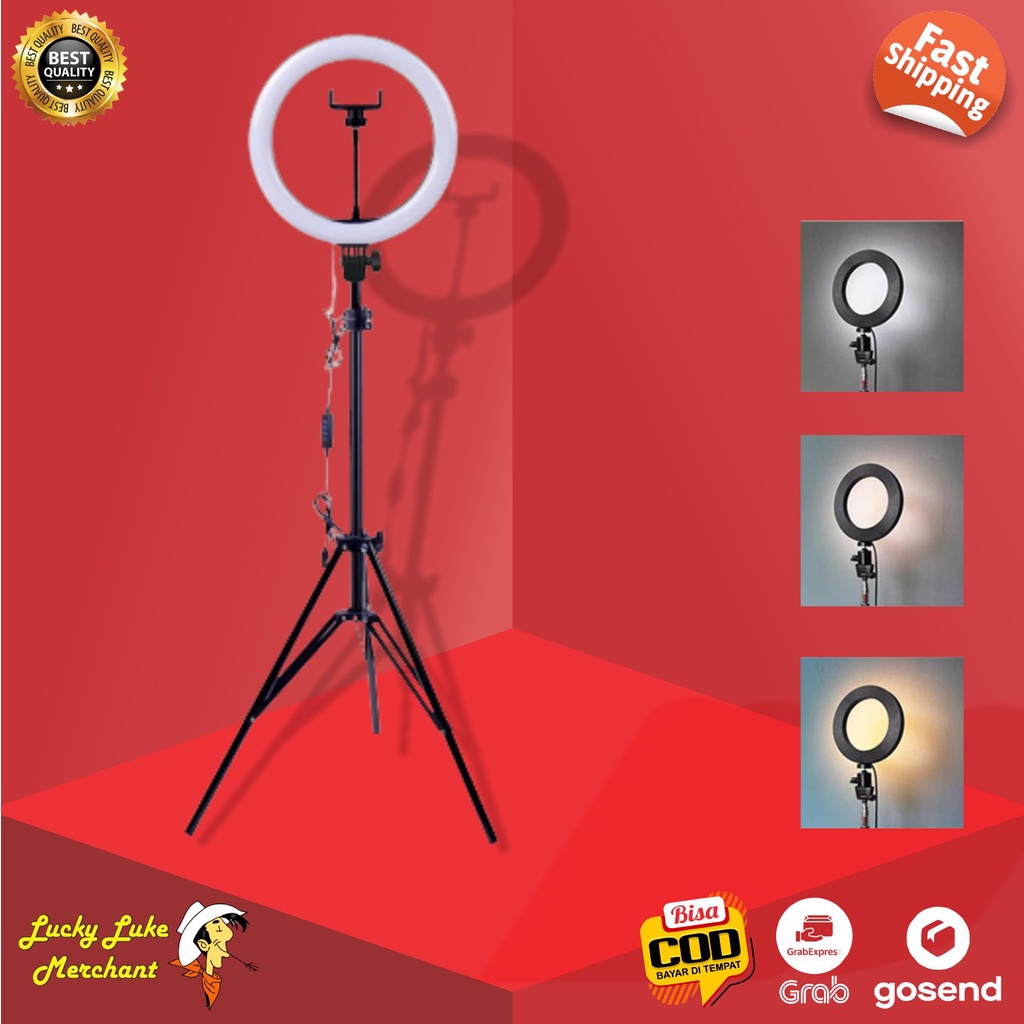 Jual Paket Ring Light Besar dan Tripod 1,1M 1 3 2,1 2 1 Meter Lampu ...