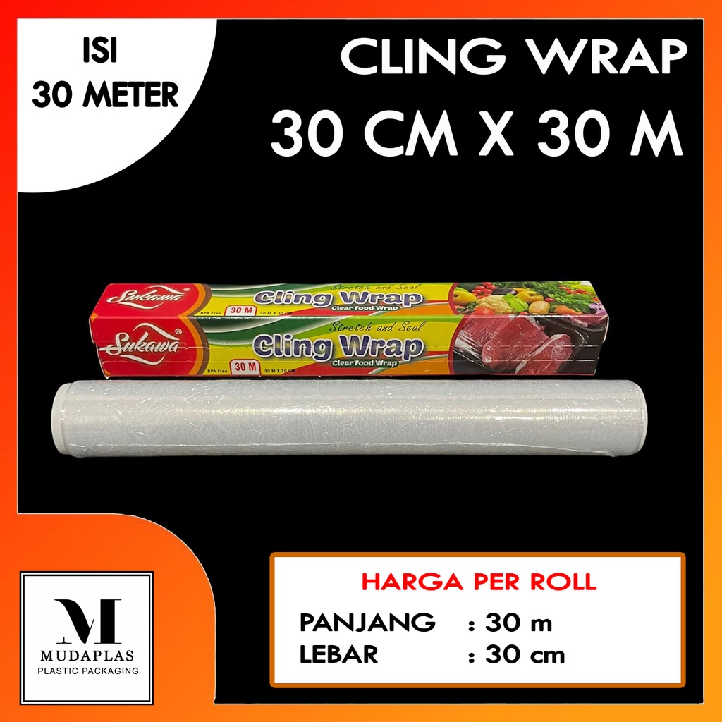 Jual Cling Wrap Plastik Food Wrapping Film Pembungkus Makanan | Shopee ...