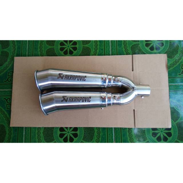 Jual Knalpot Racing Akrapovic Megaphone doble silincer titan silincer ...