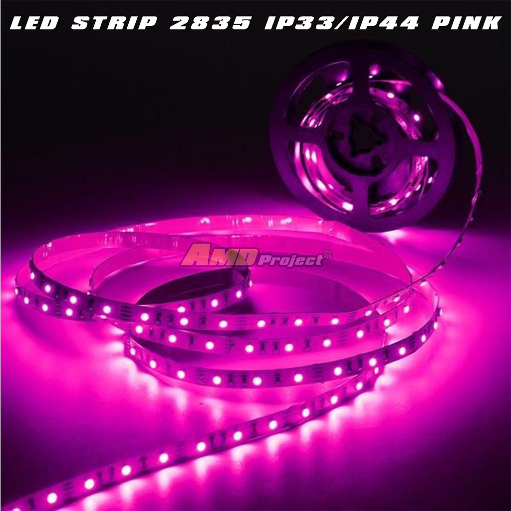 Jual Lampu LED Strip Pink 2835 12V IP33 Indoor Plafon 3528 IP44 Outdoor ...