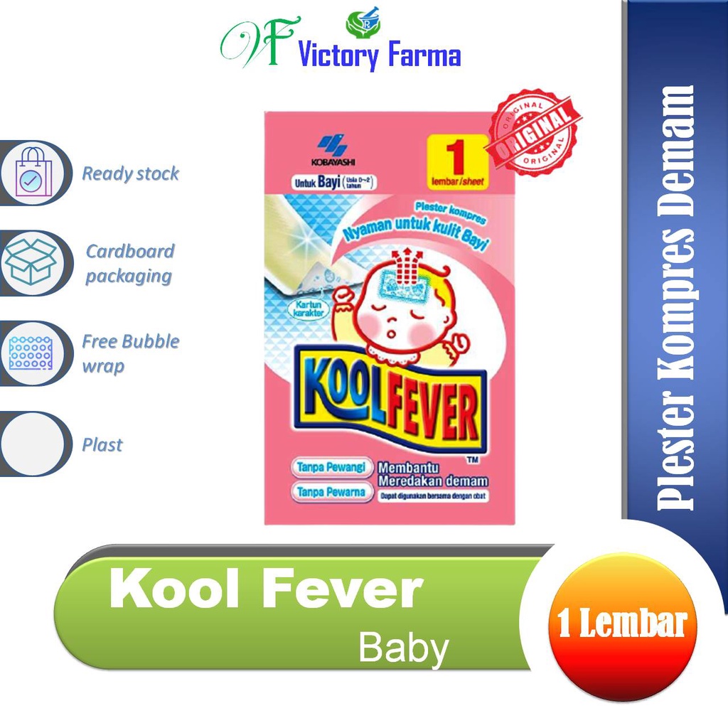 Jual Kool Fever Bayi Sachet 1 Lembar / Kompres Demam Bayi | Shopee ...