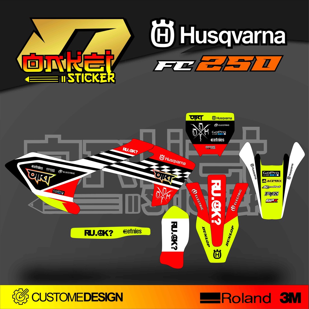 Jual DECAL STICKER HUSQVARNA 250 FC GRF | Shopee Indonesia