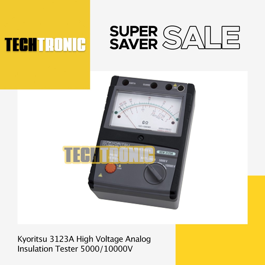 Jual Kyoritsu 3123A High Voltage Analog Insulation Tester 5000/10000V ...