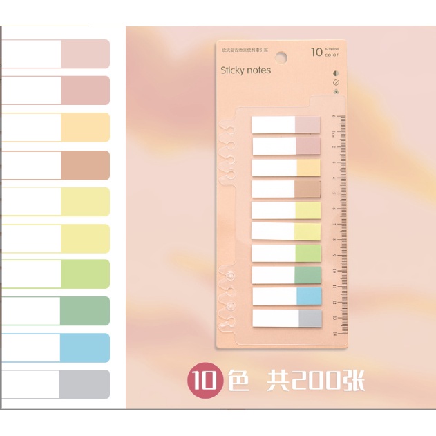 Jual 200 Lembar Sticky Note Warna Neon / Pastel / Macaron / Morandi ...