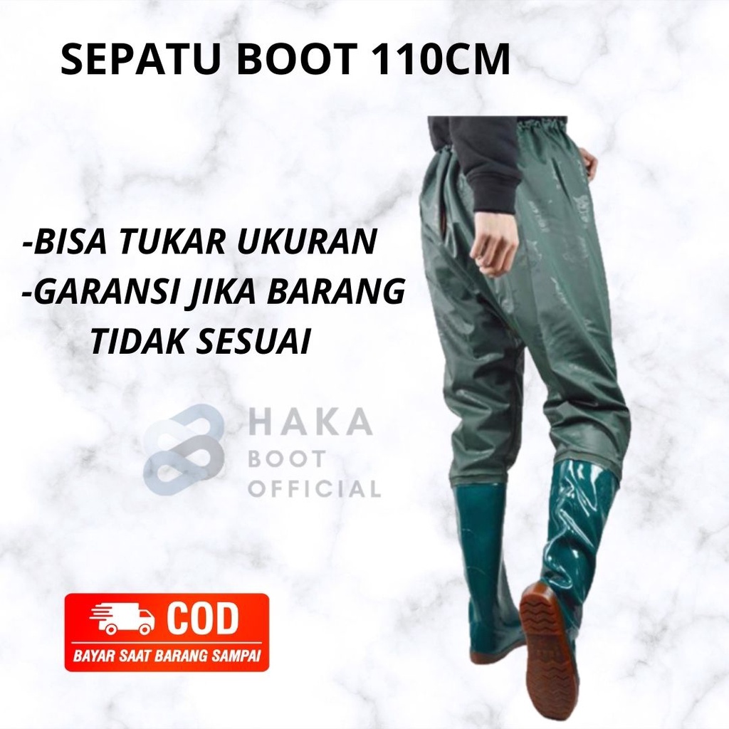 Jual SEPATU BOOT KARET PANJANG 110 CM BOOTS PETANI SAWAH TERNAK MANCING ...