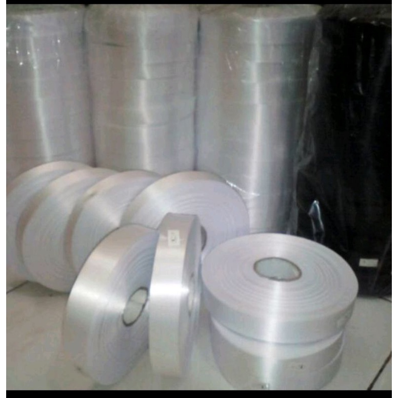Jual bahan label pita satin polos atau pita label laundry tafeta polos ...