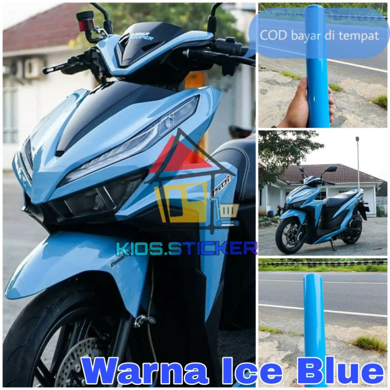 Jual Sticker Skotlet Biru Muda / Ice Blue Glossy Stiker Motor Warna ...