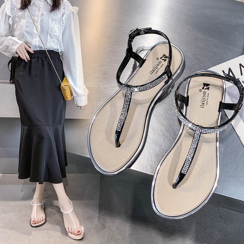 Jual Sendal Tali Wanita Import Fashion Sandal Slop Cewek Murah Sendal ...