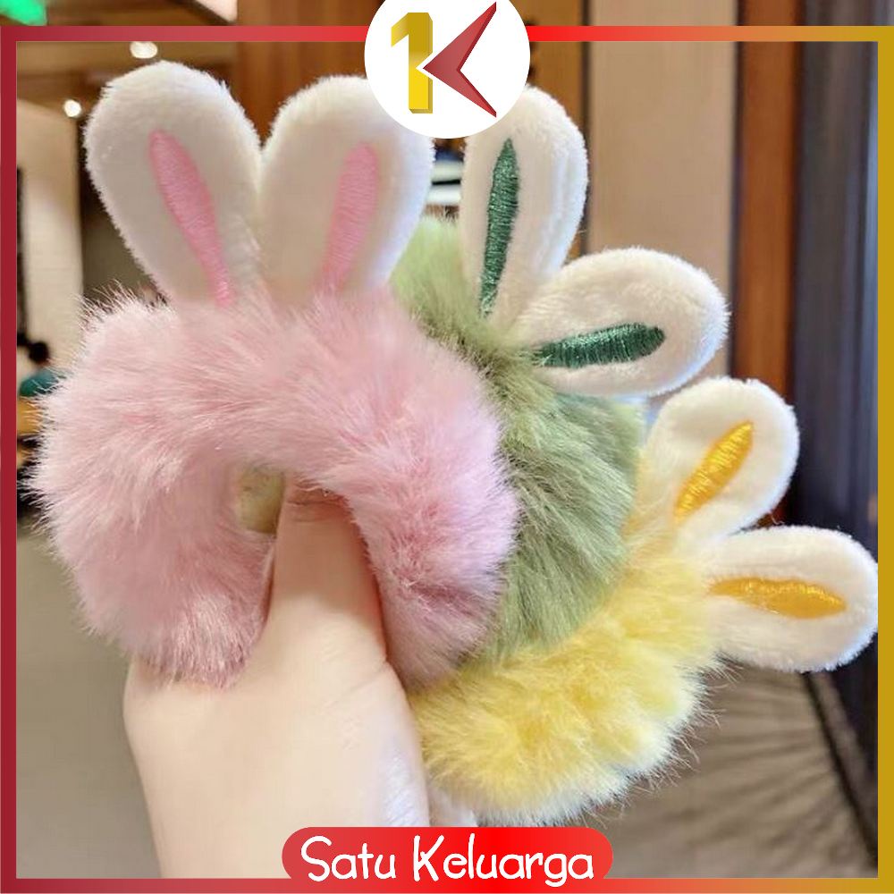 Jual SK-C339 Ikat Rambut Scrunchie Korea Bentuk Kelinci dan Crown ...