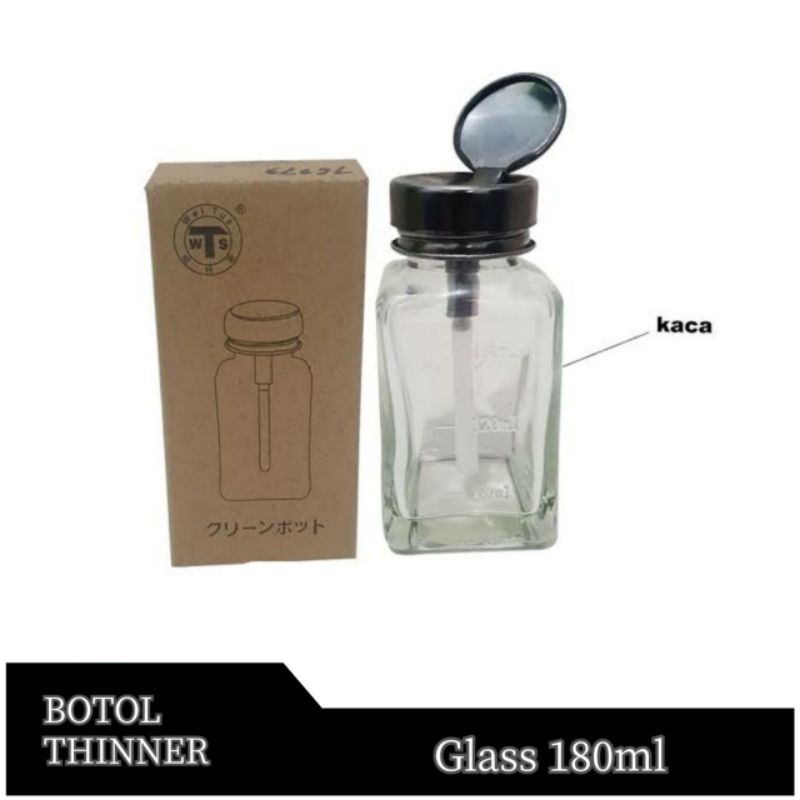 Jual Botol Thinner Glass Kaca 180ML | Shopee Indonesia