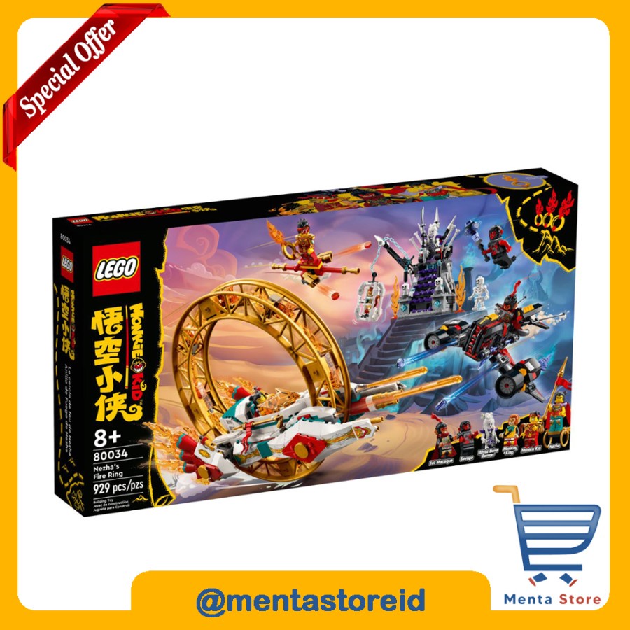 Jual LEGO Monkie Kid 80034 Nezha’s Fire Ring 6 Minifigures Role Play ...