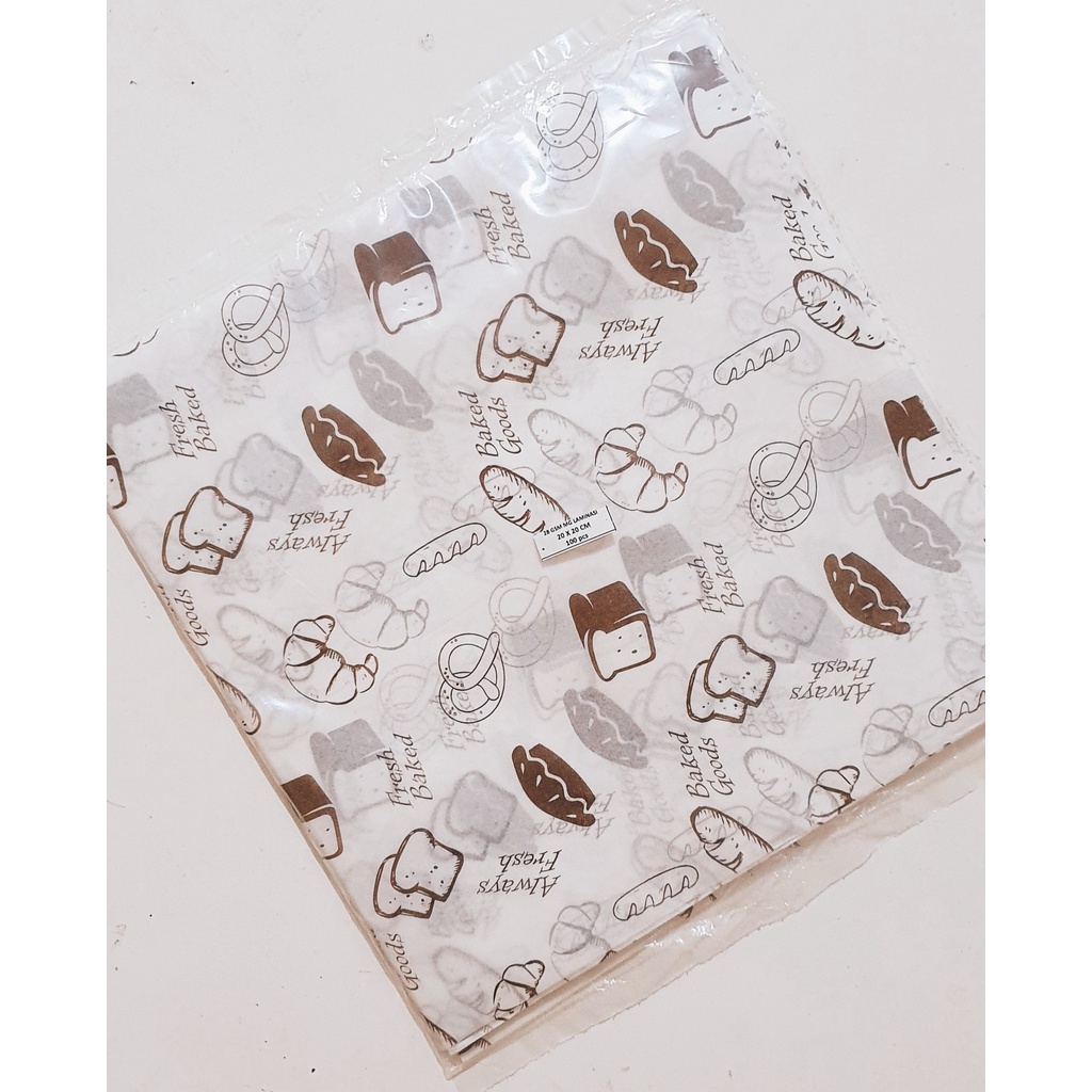 Jual Baking Paper motif Koran Kertas Bungkus Nasi Kfc Gorengan Burger ...