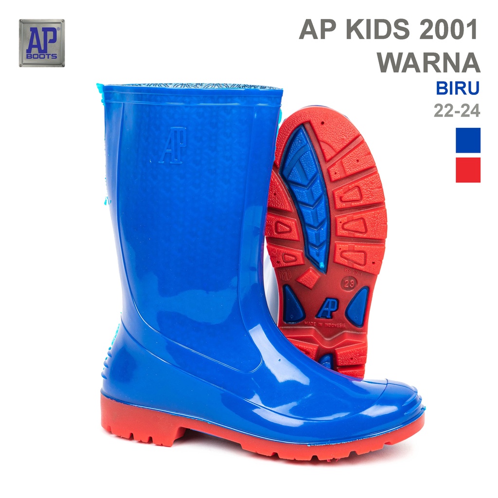 Jual Sepatu Boot Anak AP BOOTS 2001 Biru Merah - Sepatu Boot Karet ...