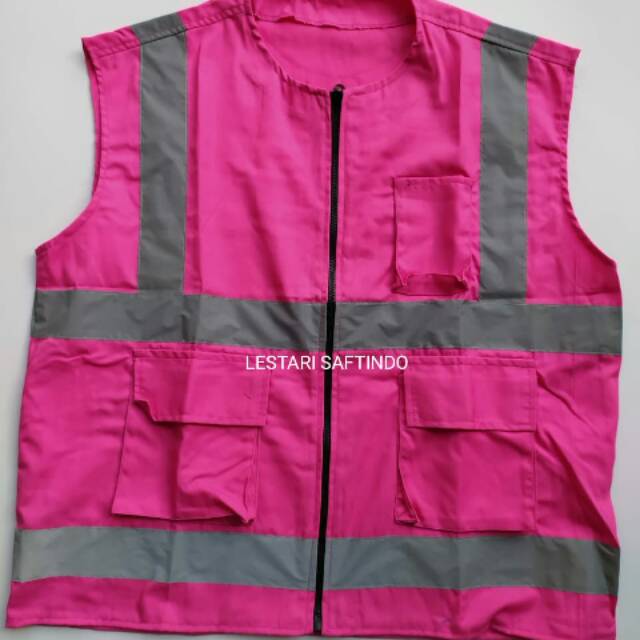 Jual Rompi safety bahan drill warna pink terbaru | Shopee Indonesia