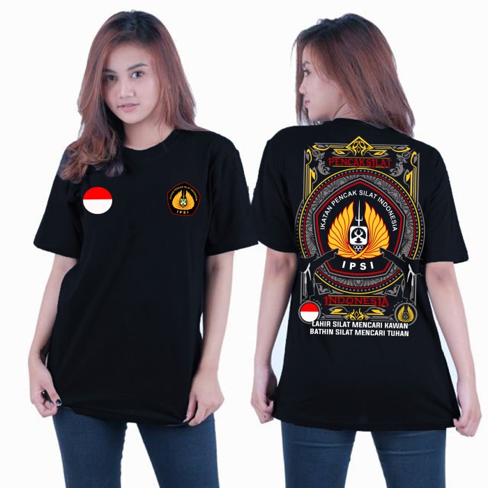 Jual Kaos IPSI Pencak Silat Indonesia Distro keren combet30s n3SABLon - Hitam, XXL | Shopee ...