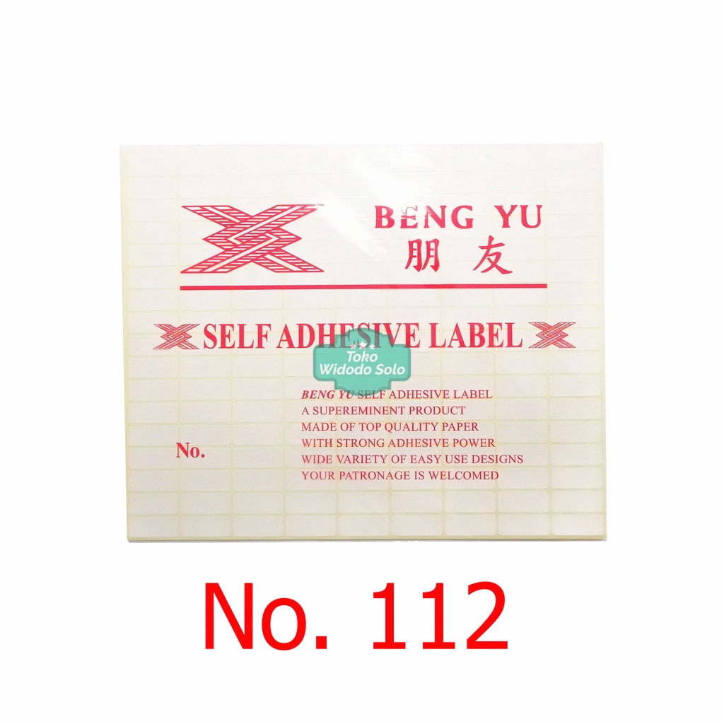 Jual 1 PACK KECIL Stiker Label No 112 Harga Nama Undangan Bengyu Self ...