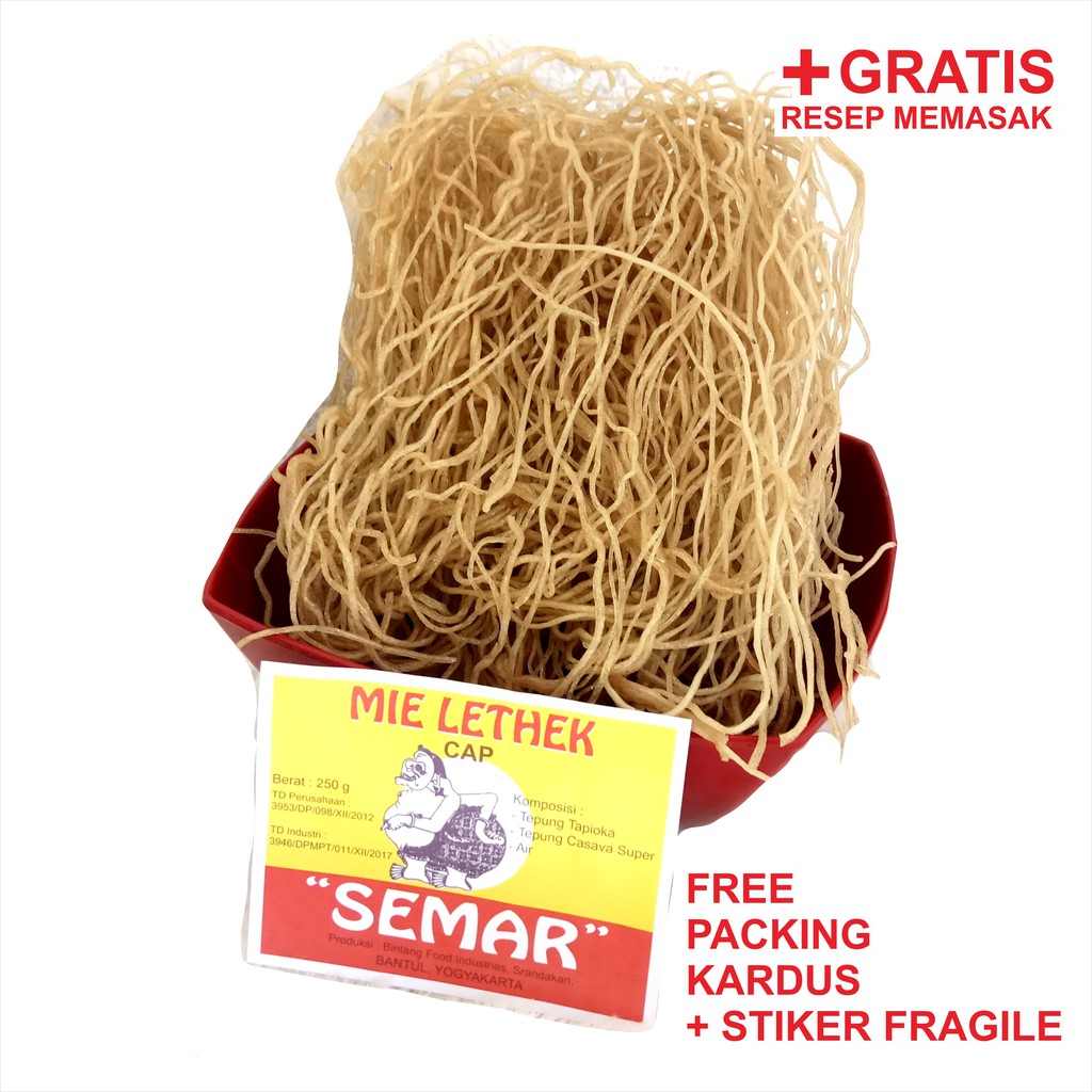 Jual Mie lethek bendo 1kg cap semar bakmi jawa khas jogja mi letek ...