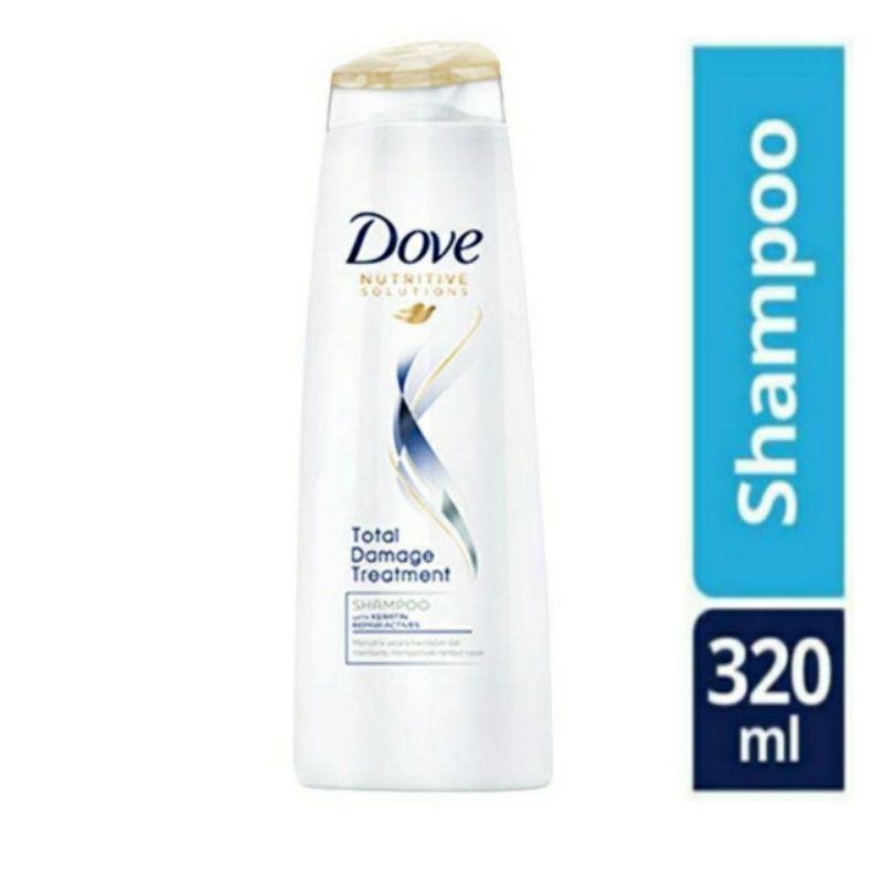Jual Dove Shampoo Total Damage Treatment 320ml | Shopee Indonesia