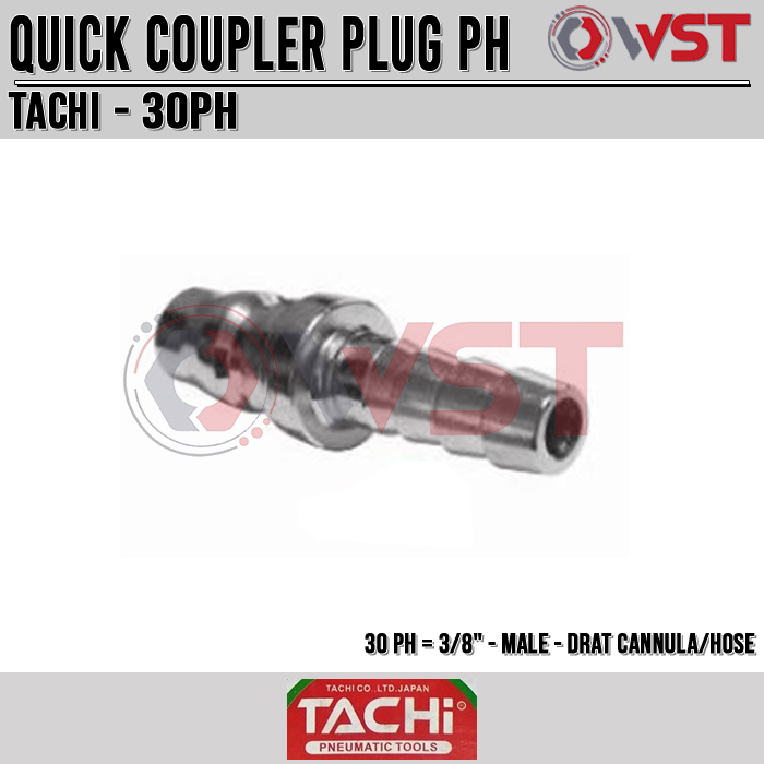 Jual Tachi Quick Coupler Plug 30 PH / Sambungan Selang Kompresor PH30 ...