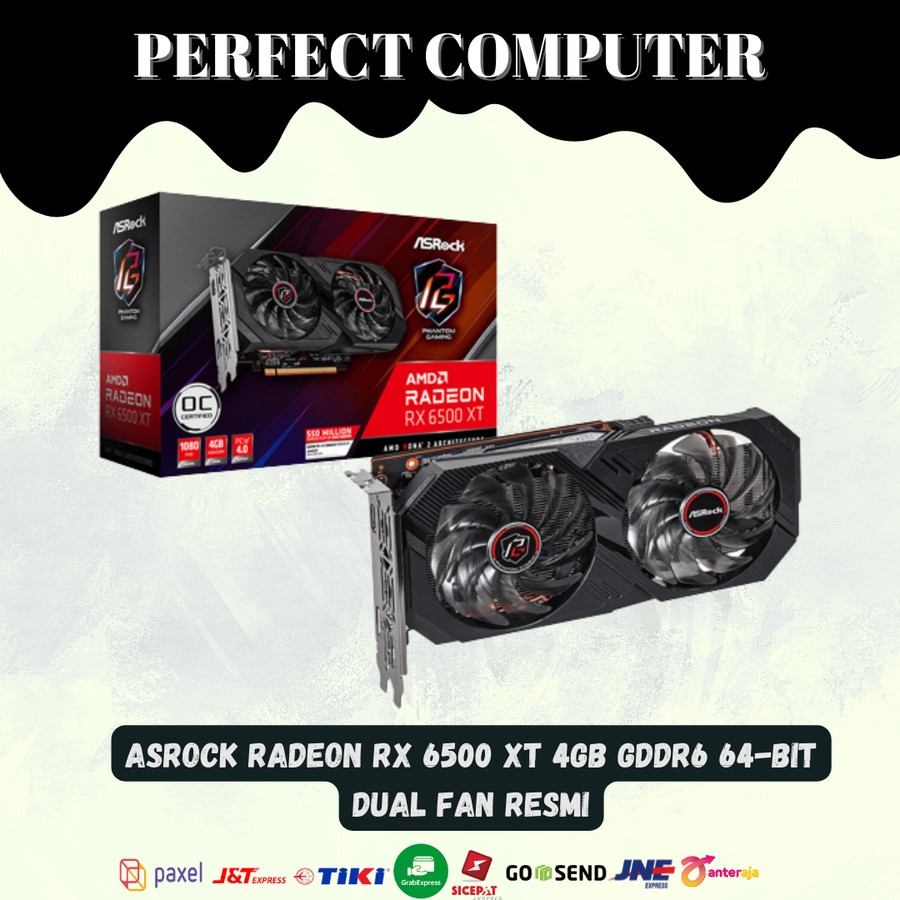 Jual VGA Asrock Radeon RX 6500 XT 4GB GDDR6 64-Bit Dual Fan | Shopee ...