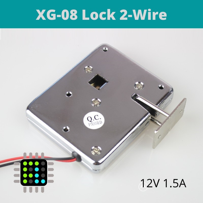 Jual XG 08 2 Wire Solenoid Door Lock XG-08 DC12V Kunci Loker Kabinet ...