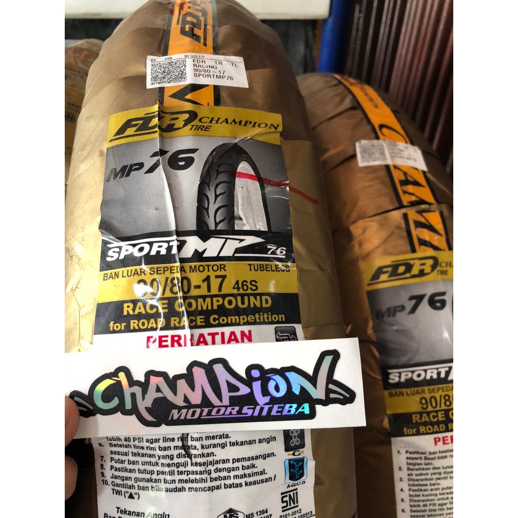 Jual BAN BALAP RACING SOFT COMPOUND FDR MP 76 MP 27 UKURAN 90/80-17 ...