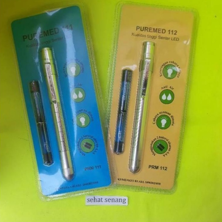 Jual pen light puremed sinar kuning sinar putih penlight puremed sinar ...