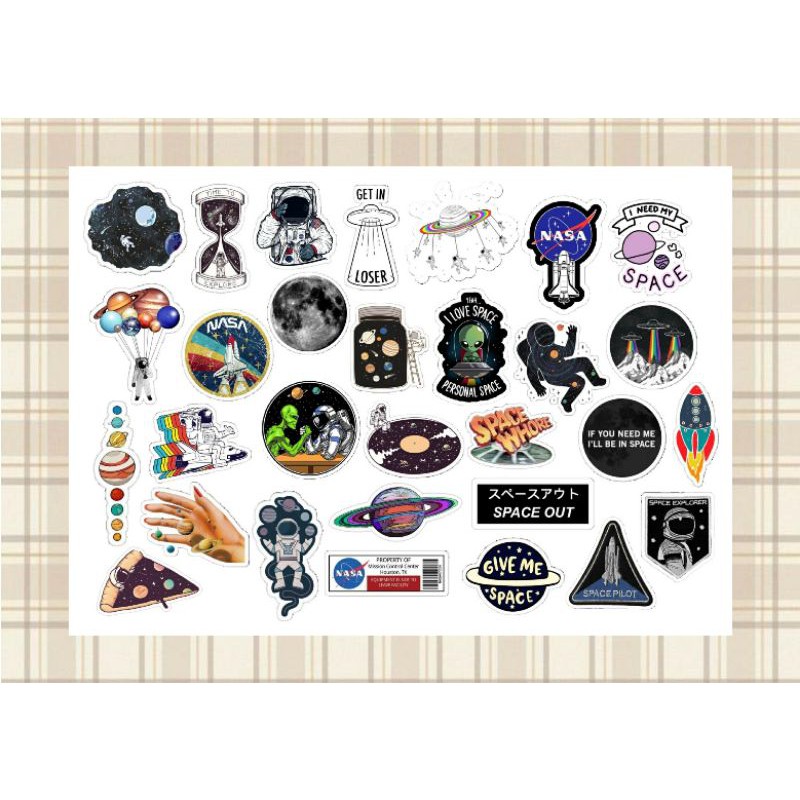 Jual SPACE AESTHETIC STICKER (30 pcs) | Shopee Indonesia