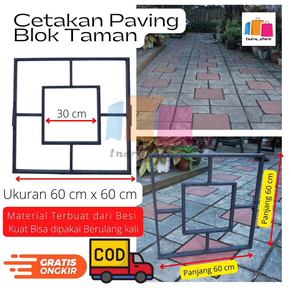 Jual DIY - Cetakan Paving Persegi Paving Block Murah - Cetakan Paving ...