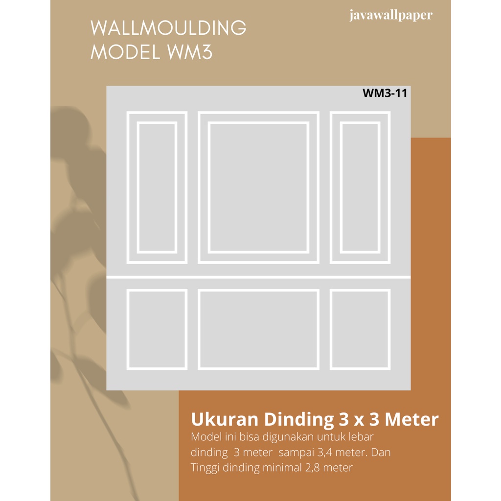 Jual Wallmoulding Set WM3-11 | Lebar Dinding 3 - 3,4 Meter | Lis Kayu ...