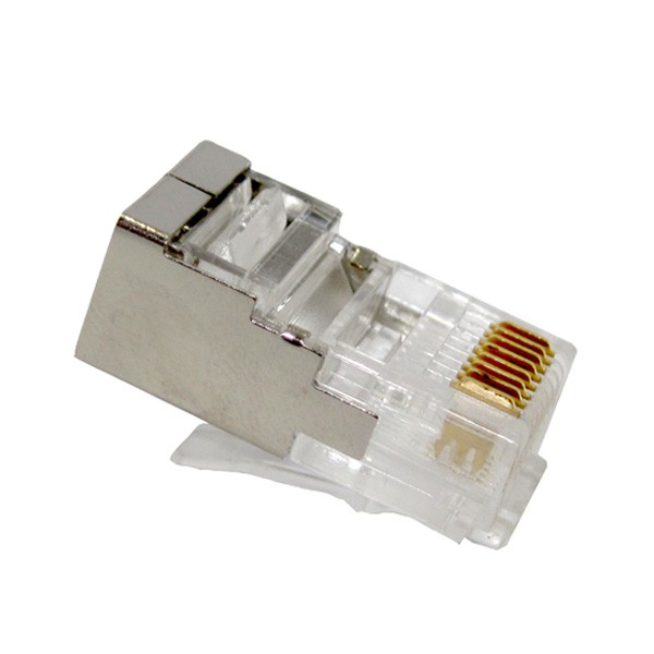 Jual RJ45 8P8C LAN Modular Plug Cable Half Metal Shell Pelindung Metal ...
