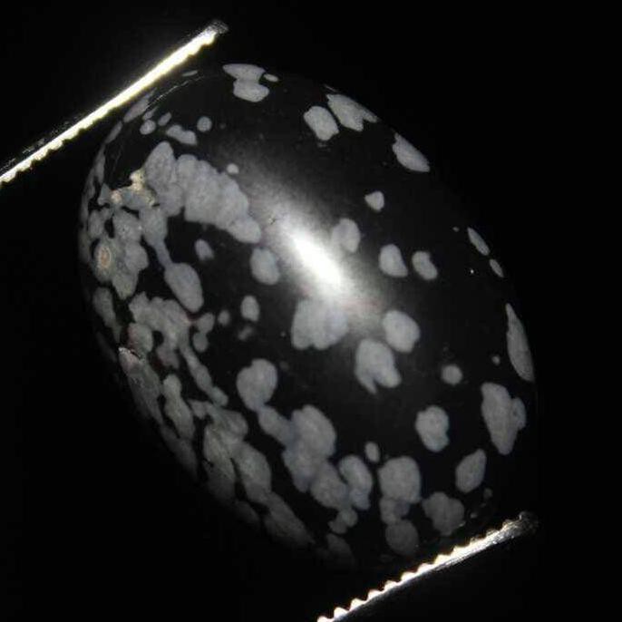 Jual 23 Ct. Natural! African Snowflake Obsidian Oval Gems EKSLUSIF ...