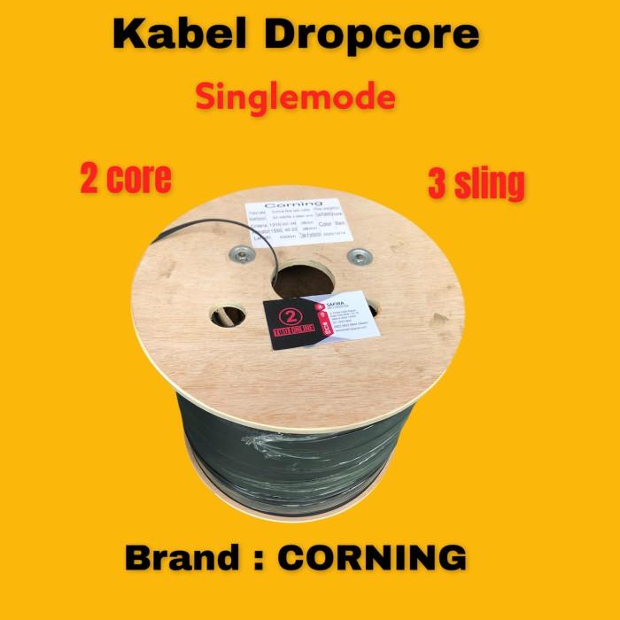 Jual Kabel Drop Wire Optik / DW FO FTTH 2 core /1000MFO/OPTIK/OPTIC ...