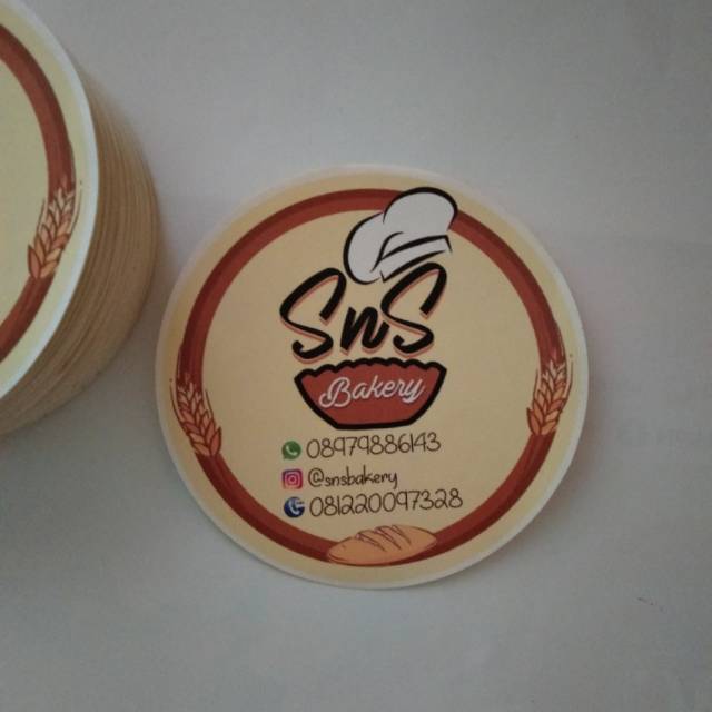 Jual stiker bulat 3pak @100pcs 300pcs 105.000 | Shopee Indonesia
